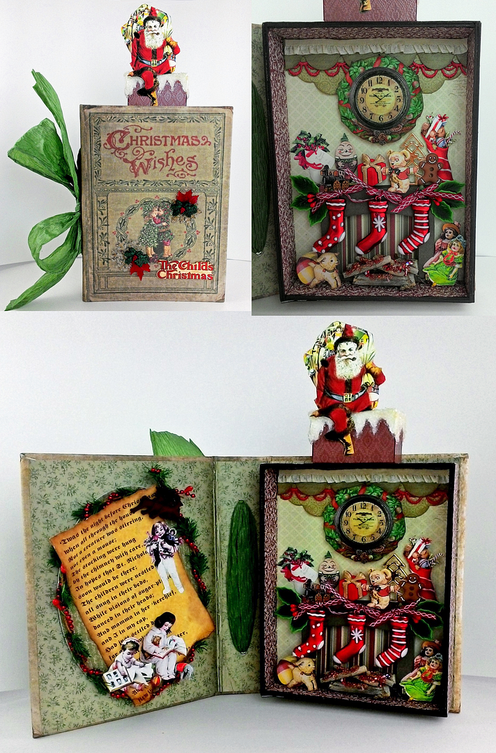 Artfully Musing: Christmas Wishes Shadow Box Book with Tutorial